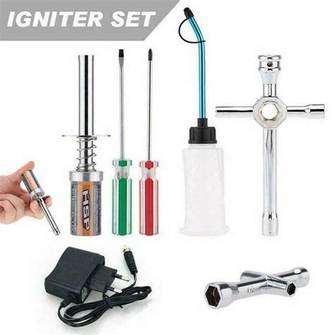 Rc Nitro Gas Power Engine Starter Kit Glow Plug Igniter Car~ £1506