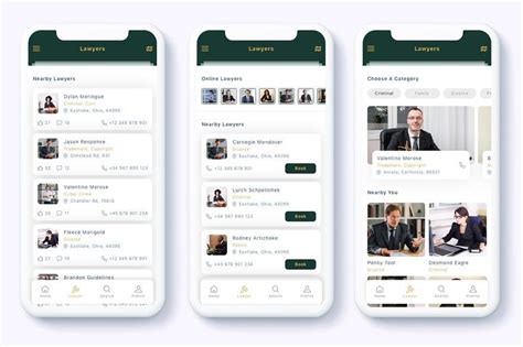 Yasa Find Lawyer App Ui Kit Mobile App Design Templates App Ui Ui Kit