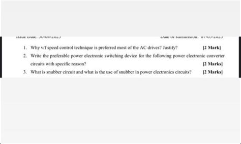 solved 1 why v f speed control technique is preferred most