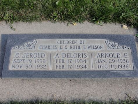 Charles Jerold Wilson 1932 1932 Find A Grave äreminne