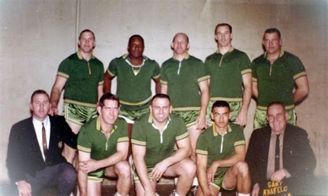 Green Bay Packers Team Shootin Hoops In 1963 Green Bay Packers