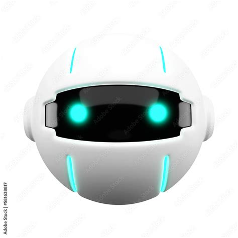 friendly cute robot with hand up hello chatbot mascot ai artificial