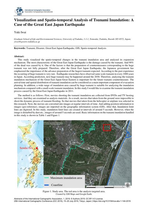 Pdf Visualization And Spatio Temporal Analysis Of Tsunami Inundation A Case Of The Great East