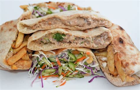 Traditional Egyptian Popular Breakfast Street Sandwiches Of Mashed Fava