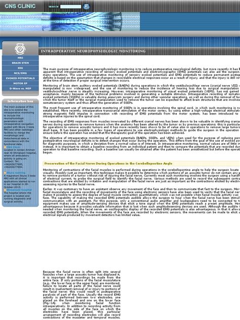 Intraoperative Neurophysiologic Monitoring Pdf Electromyography Spinal Cord