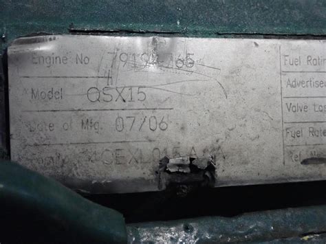 Used 2006 Cummins Qsx15 600 Diesel Engine Cpl 2825 For Sale At Old
