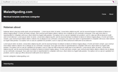 CodeIgniter Part 5 Membuat Template Web Dengan CodeIgniter