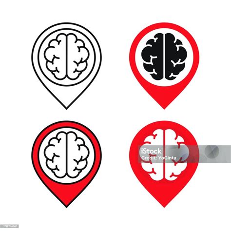Brain Pin Location Illustration Vector Stock Illustration Download