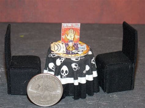 Dollhouse Miniature Fall Halloween Fortune Teller Table Top Table Not