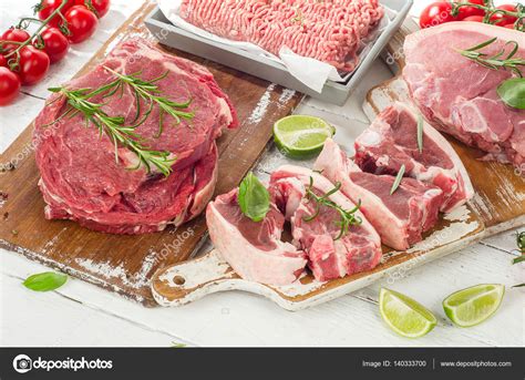 Different Types Of Meat Stock Photo Bit