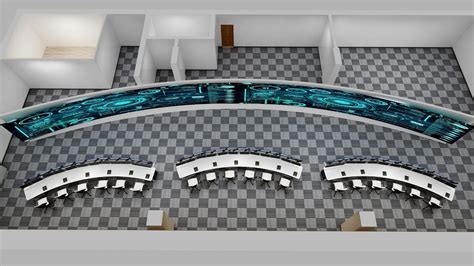 Ergonomic Emergency Operations Center 911 Command Console Monitoring Room Furniture