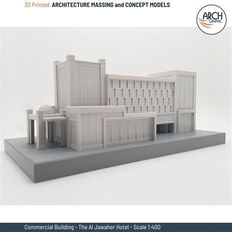 3d printed massing and concept commercial building models
