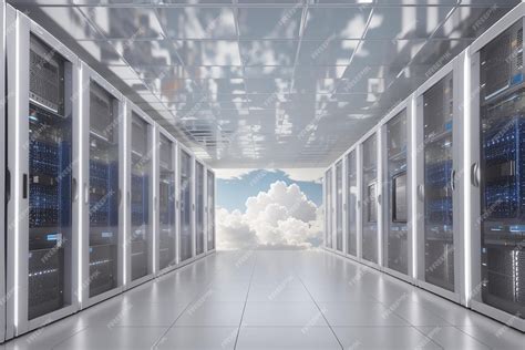 Premium Photo Modern Datacenter Cloud Computing 3d Rendering
