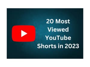 20 Most Viewed Youtube Shorts In 2024 [world Wide] Dtw