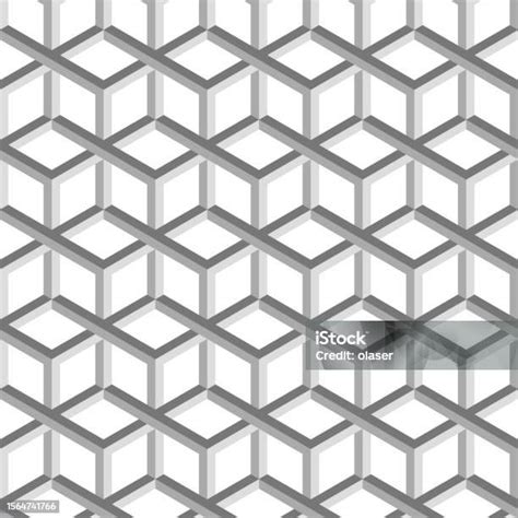 3d Pattern Of Cube Edges Stock Illustration Download Image Now Abstract Backgrounds Built