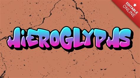 Hieroglyphs Graffiti Font Style Text Effect Generator