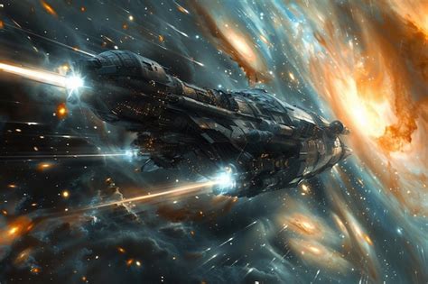 Premium Photo Galactic Observatory In Motion Futuristic Captures Generative Ai