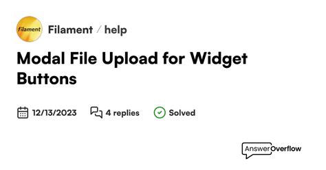 Modal File Upload For Widget Buttons Filament
