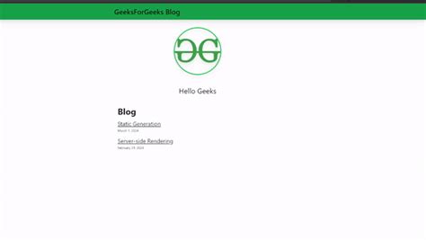 Creating A Blog Webpage Using Next Js GeeksforGeeks