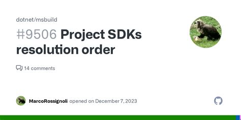 project sdks resolution order · issue 9506 · dotnet msbuild · github
