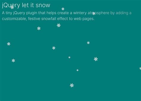 Customizable Snow Falling Effect With Jquery And Css3 Flurry Free