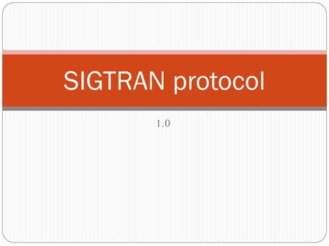introduction to sigtran pdf
