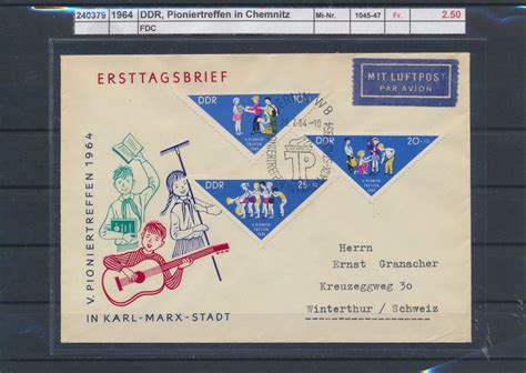 1964 Ddr Pioniertreffen In Chemnitz Fdc Gebraucht In Winterthur Für Chf 2 5 Mit Lieferung