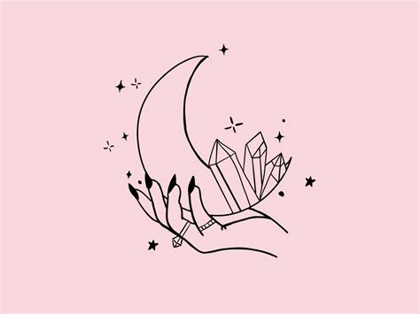 Magic Crystals Art Drawing Witch Drawing Magic Aesthetic