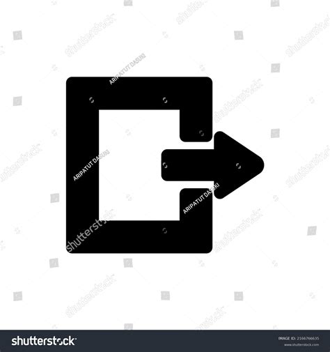 Logout Icon Exit Vector Sign Out Stock Vector Royalty Free 2166766635 Shutterstock