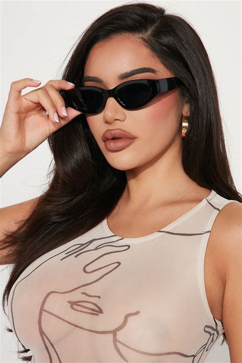 Cant Hide My Feelings Sunglasses Black Fashion Nova Sunglasses