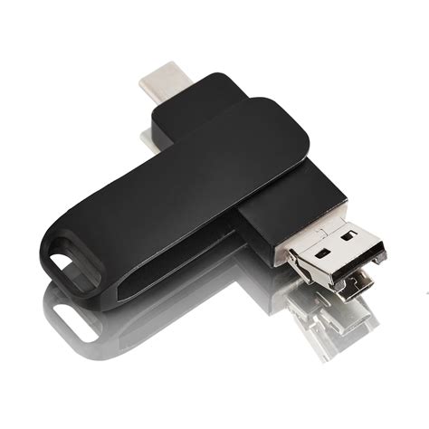 OTG Флешка 3 в 1 (USB, Lightning, Type-C), серая | Флеш Империя