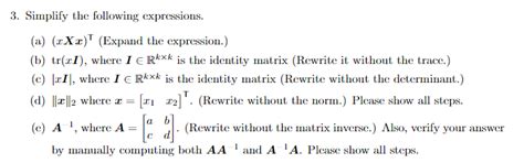 Solved Simplify The Following Expressions A XXx Chegg