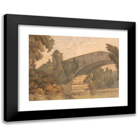 Francis Towne 14x11 Black Modern Framed Museum Art Print Titled A