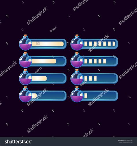 Set Gui Fantasy Progress Magic Bar Stock Vector Royalty Free 1910065156 Shutterstock