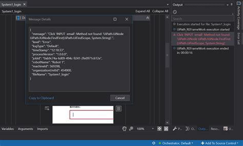 Method Not Found Uipathuinode Uipathiuinodefindfirstuipathuifindscope Systemstring