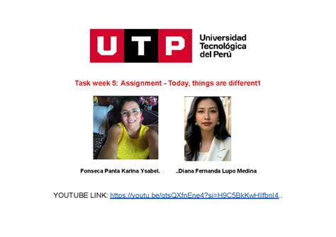 Actividad 5 Ingles Task Week 5 Assignment Today Things Are