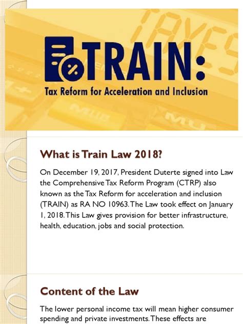 Train Law Pdf Taxes Value Added Tax