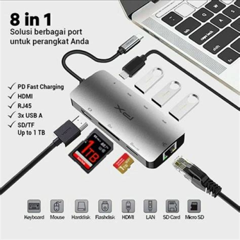 Promo Hub Adapter Converter Usb Type C To Hdmi Usb C Usb A Sd Card Micro Sd Diskon 23 Di Seller