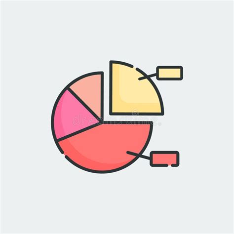 Pie Chart Vector Icon In Flat Style Graph Symbol For Your Design Stock Vector Illustration Of