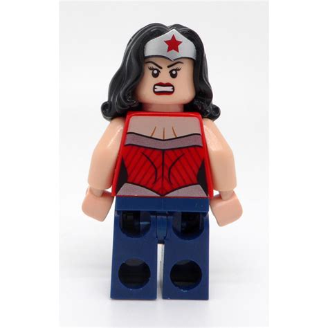 Lego Wonder Woman With Dark Blue Legs And Silver Tiara Minifigure