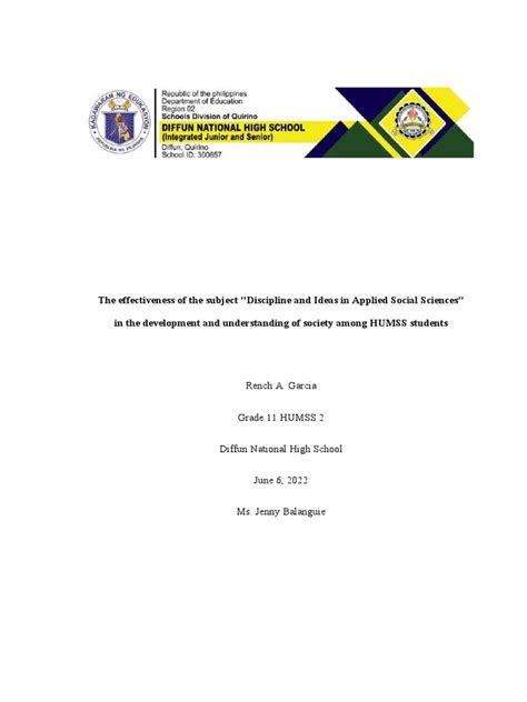 Eapp Concept Paper Download Free Pdf Social Sciences Science