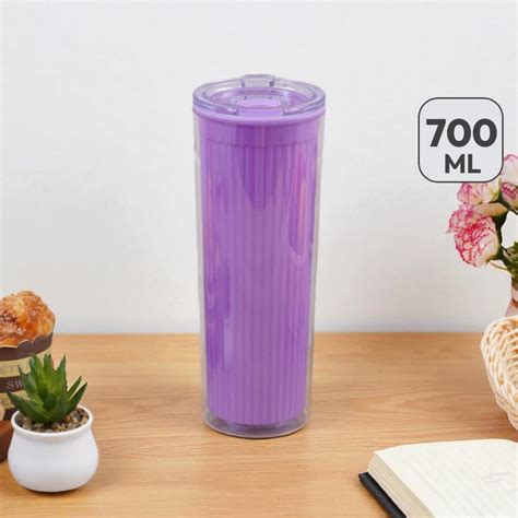 Jual Kris 700 Ml Tweezy Tumbler Dengan Sedotan Ungu Terbaru Ruparupa