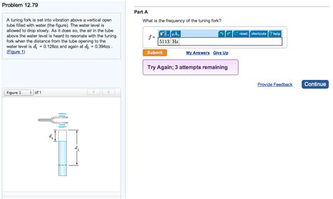 Solved A Tuning Fork Is Set Into Vibration Above A Vertical Chegg Com