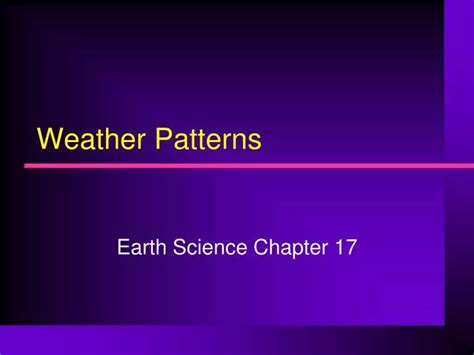 PPT Weather Patterns PowerPoint Presentation Free Download ID 3075834