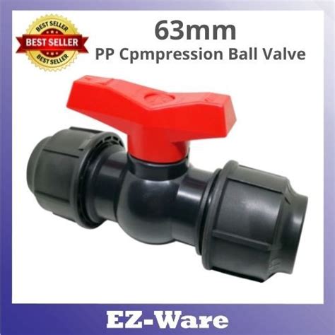 63mm Compact Ball Valve Poly Hdpe Pp Ball Valve Stop Cock Stop Tap