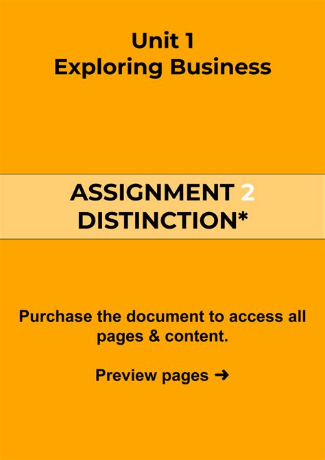 Exploring Business Assignment 2 Btec Business Level 3 Notes