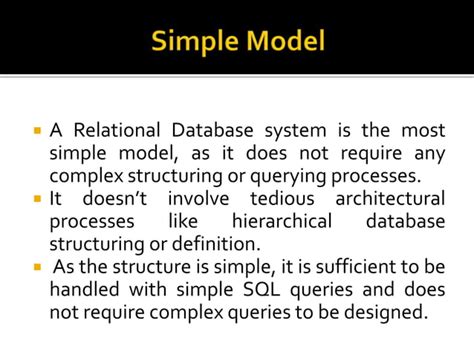 advantages and disadvantages of relational databases pptx databases computer software and