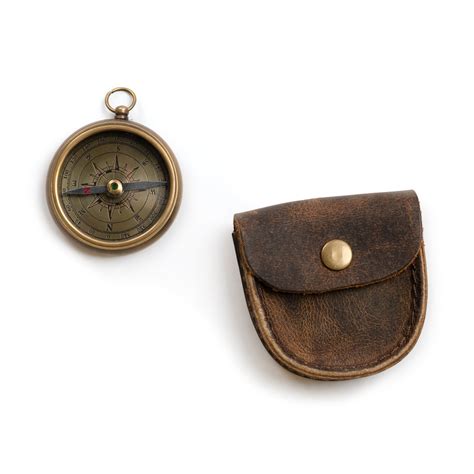 J Cricket Compass With Leather Pouch Sugarboo And Co