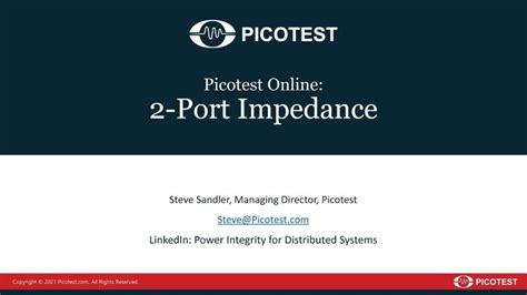 Picotest On Linkedin 2 Port Impedance