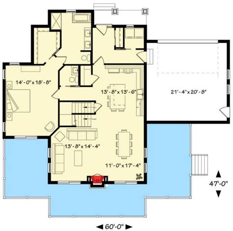Plan Dr 22441 15 4 4 Bed House Plan With Walkout Basement For